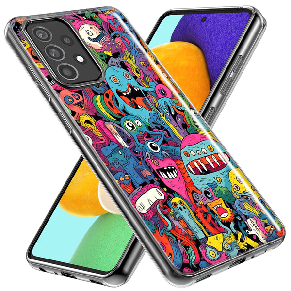 Psychedelic Trippy Happy Aliens Characters Design Samsung Galaxy A02 ...
